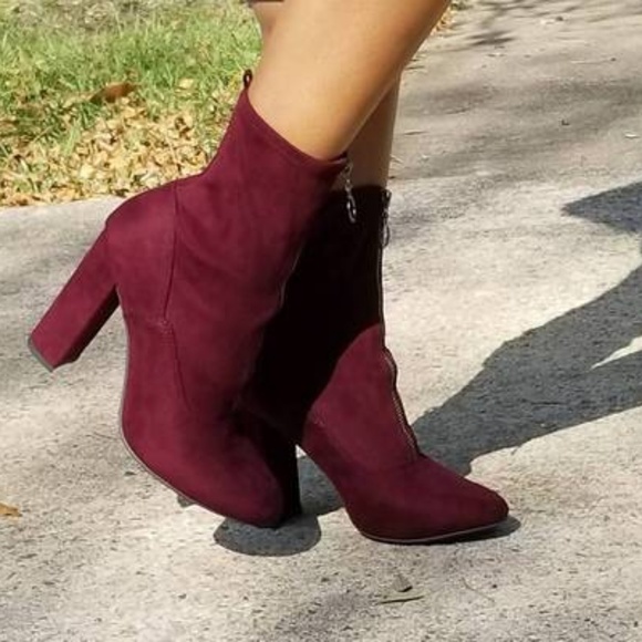 Shoes | Wine Fine Bootie | Poshmark